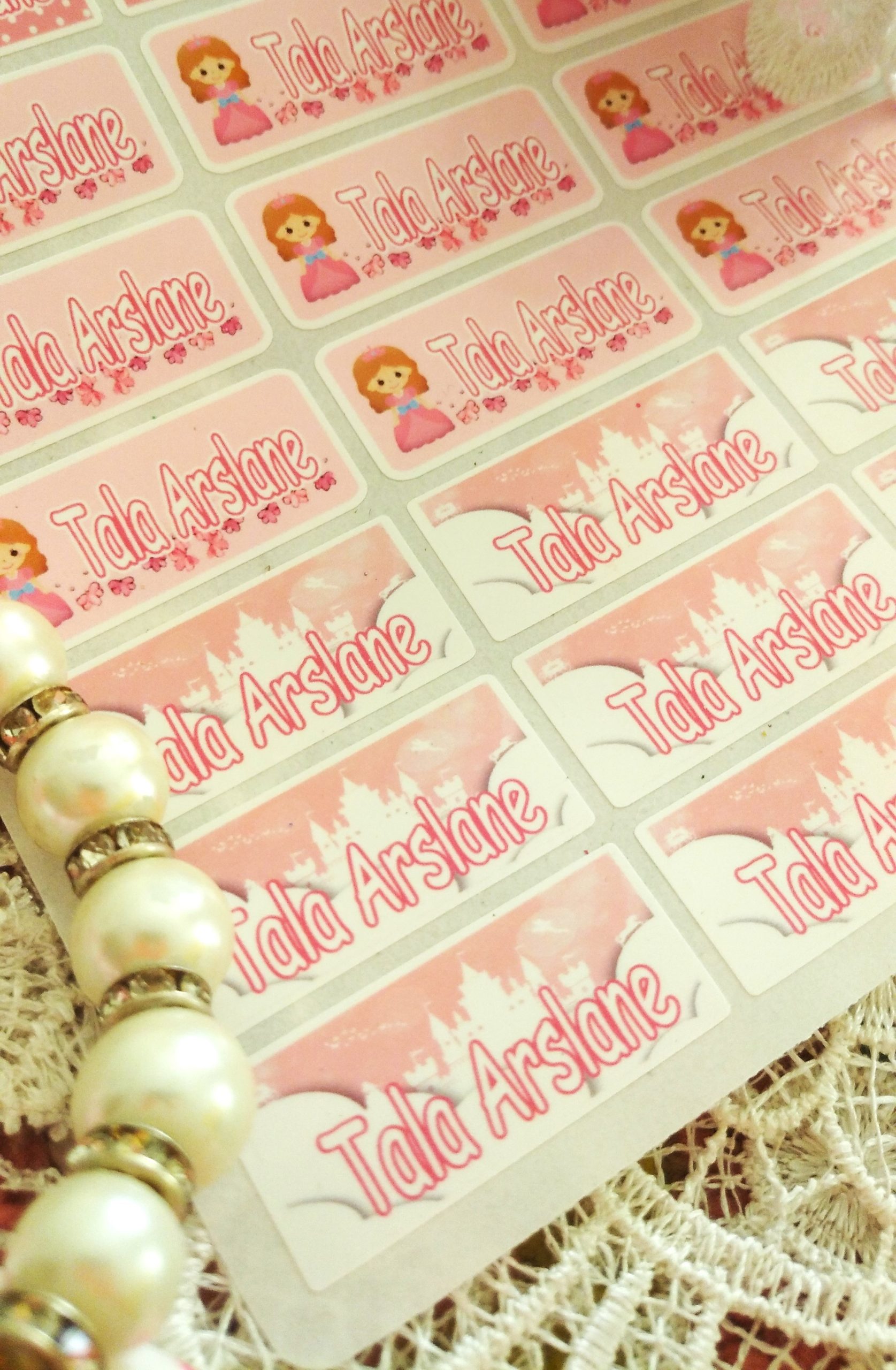 Sweet Princess Name Label Stickers - Stickerina