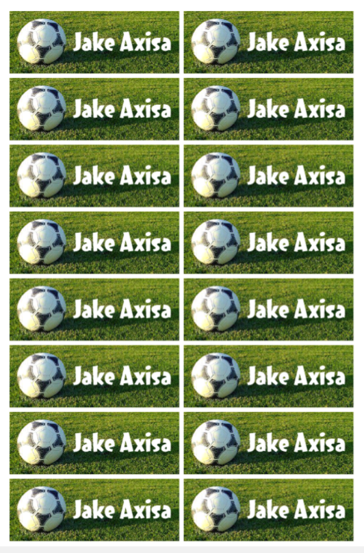 Realistic Football Sticker Name Tags - Stickerina