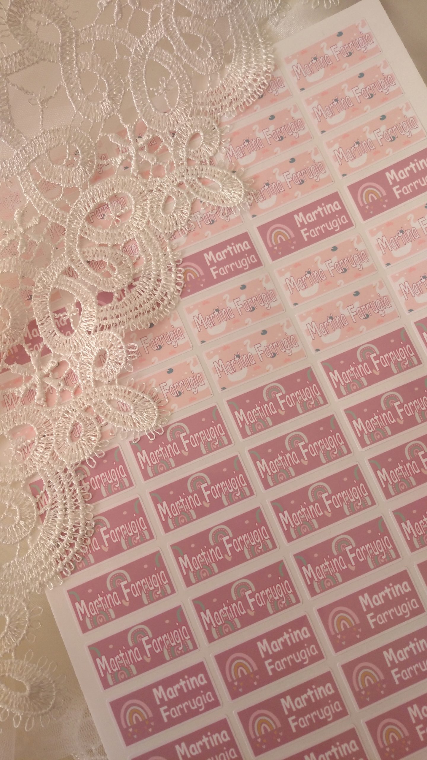 Rainbow Hearts Sticker Labels - Stickerina