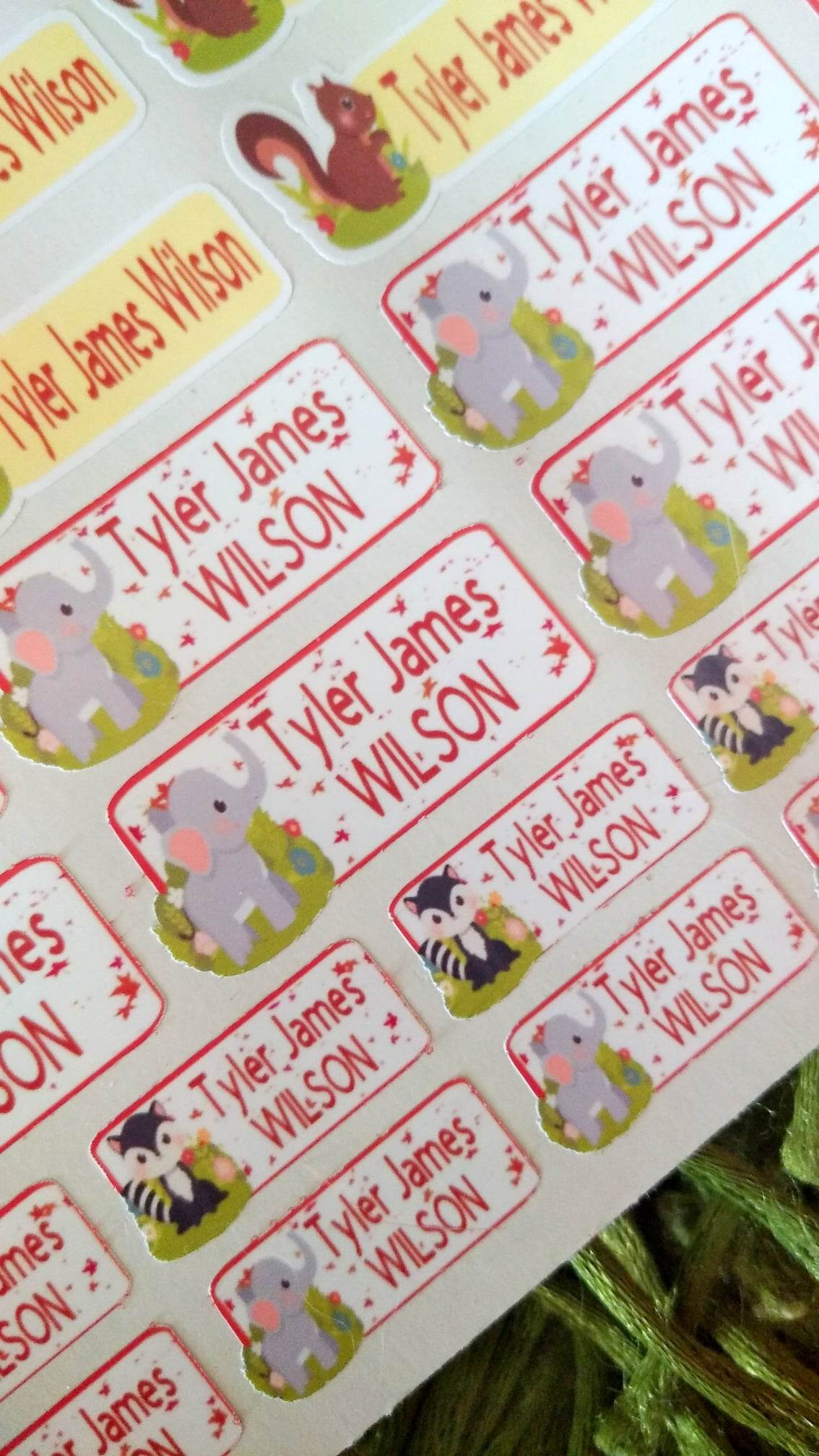 Autumn Name Label Stickers - Stickerina