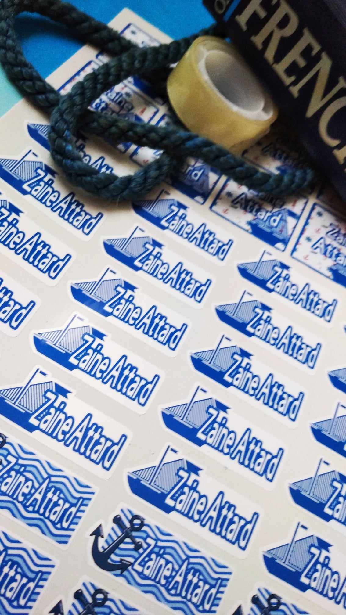 Marine Name Sticker Labels - Stickerina