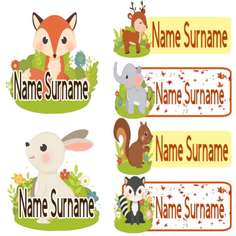 Autumn Name Label Stickers - Stickerina