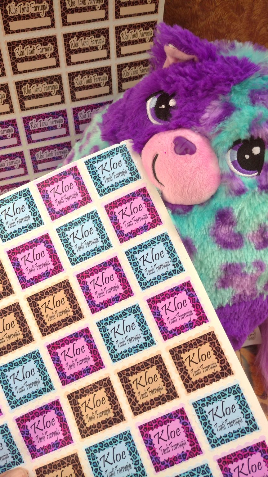 Animal Print Name Sticker Labels - Stickerina