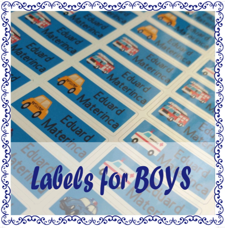 ..Name sticker labels just for boys - Stickerina