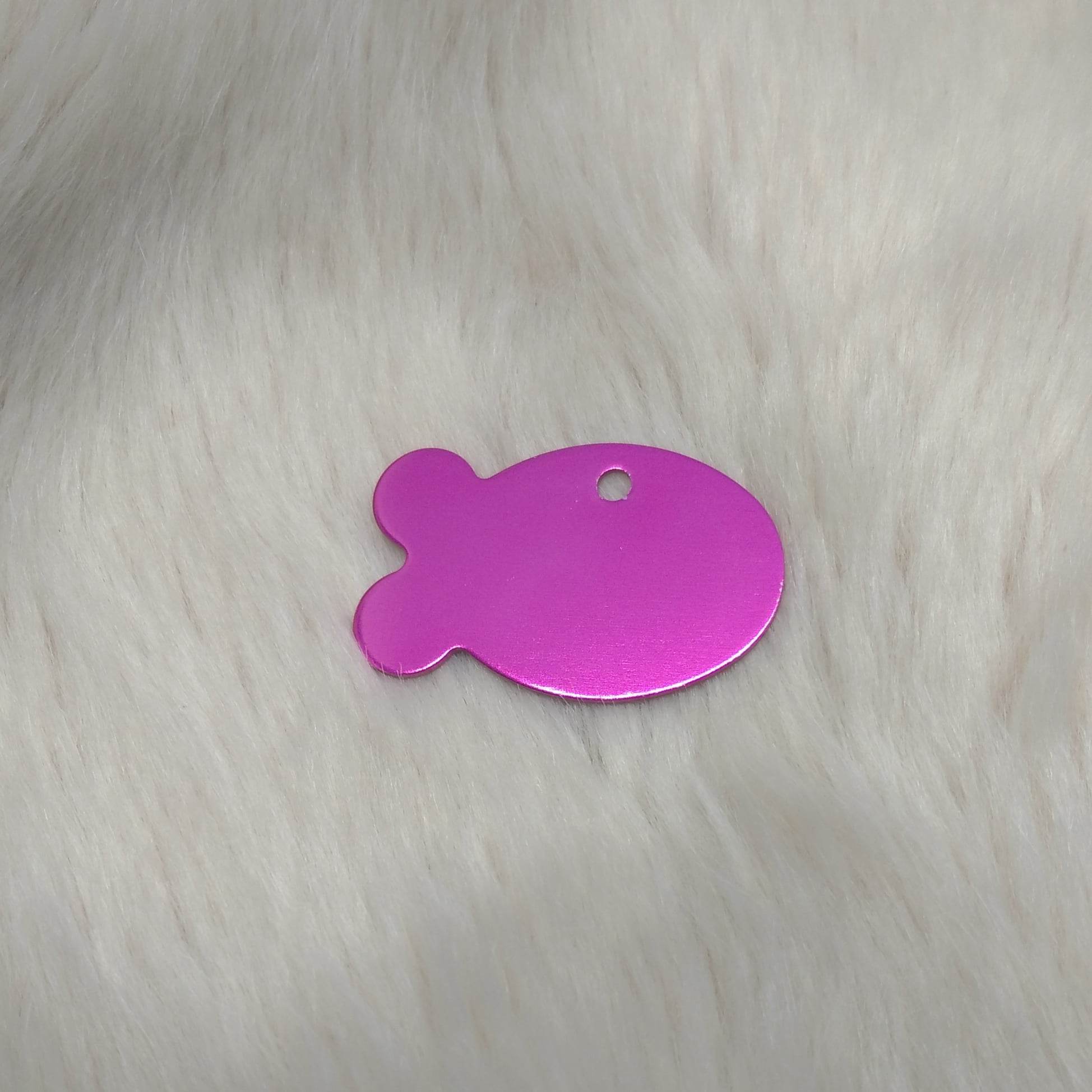 Fish Shaped Tag with Phone Number - Stickerina