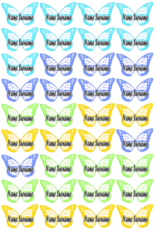 Butterfly Shades Name Stickers - Stickerina