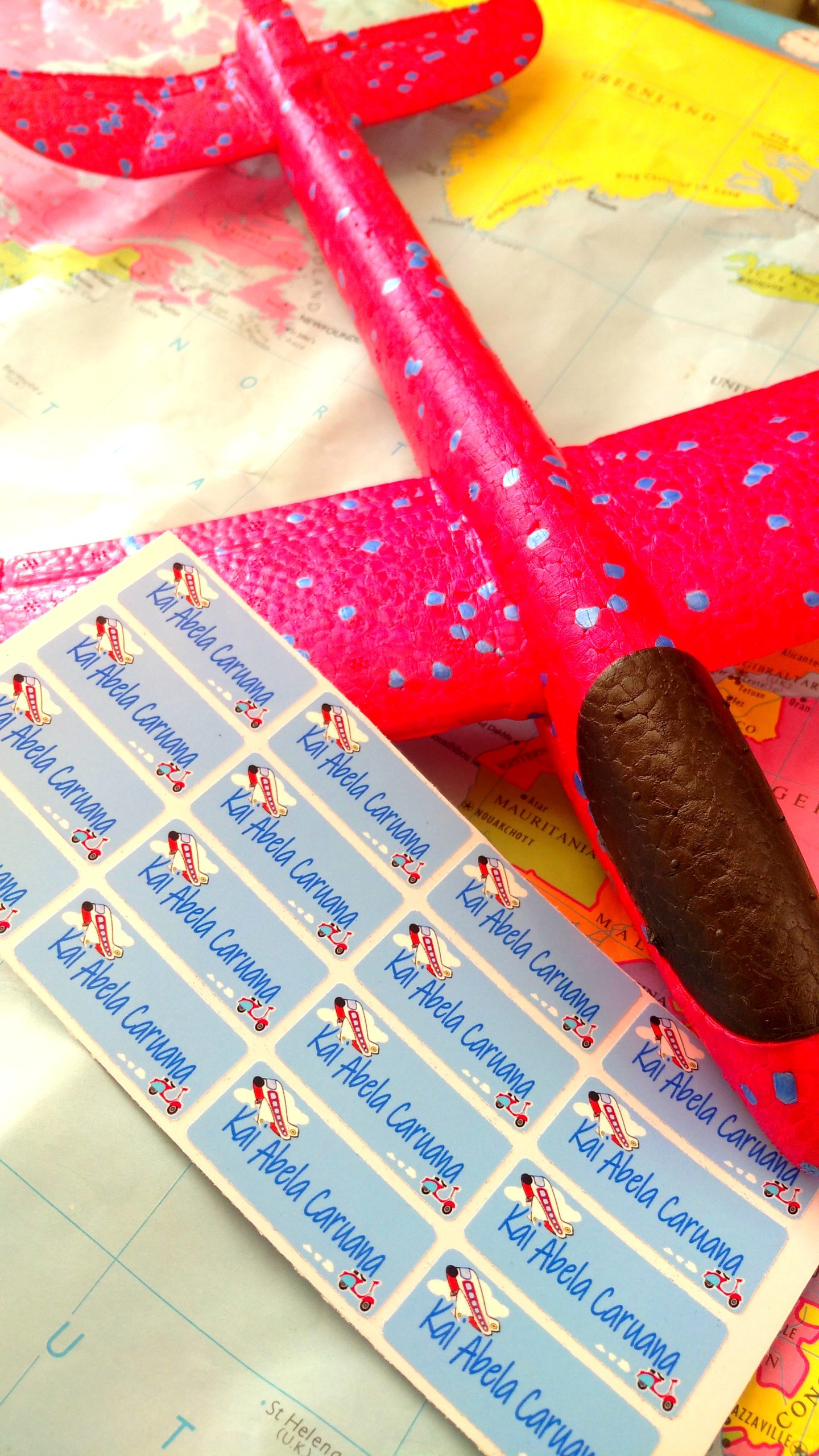 Aviation Sticker Name Labels - Stickerina