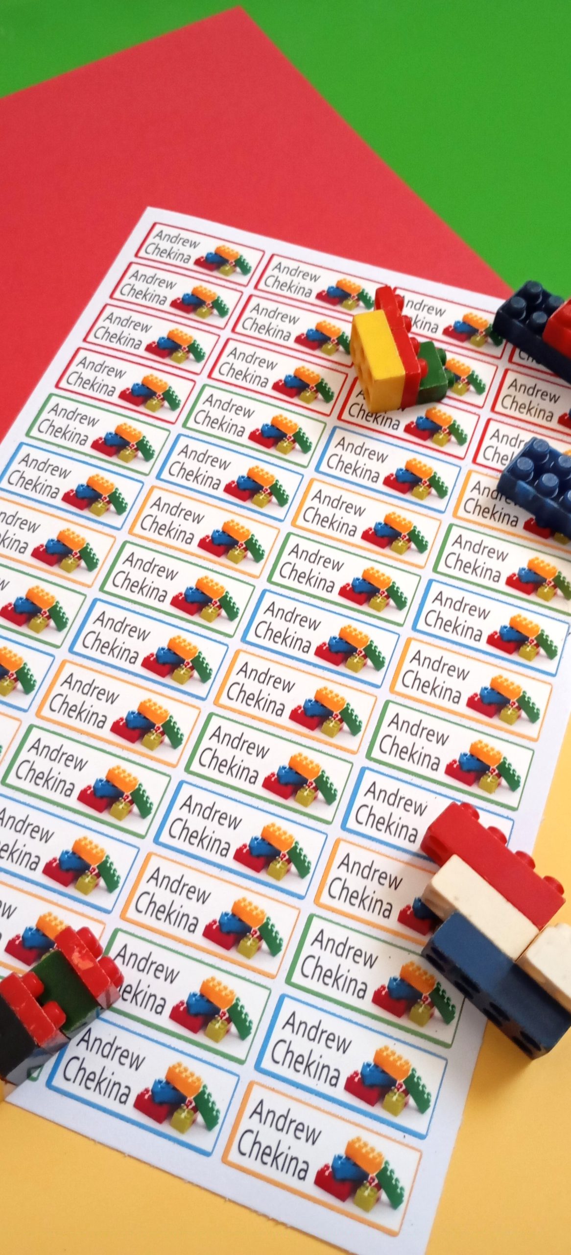 Blocks Sticker Name Labels - Stickerina