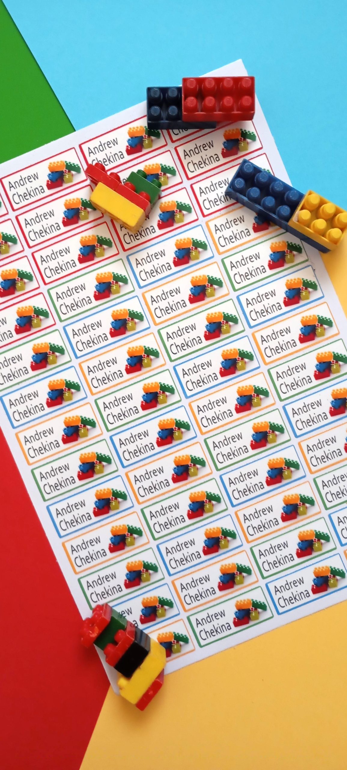 Blocks Sticker Name Labels - Stickerina